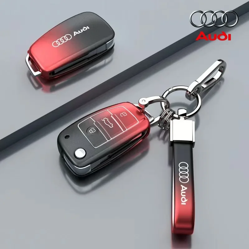 New TPU Car Smart Remote Key Cover Case Bag Shell Keychain for Audi A4 ...