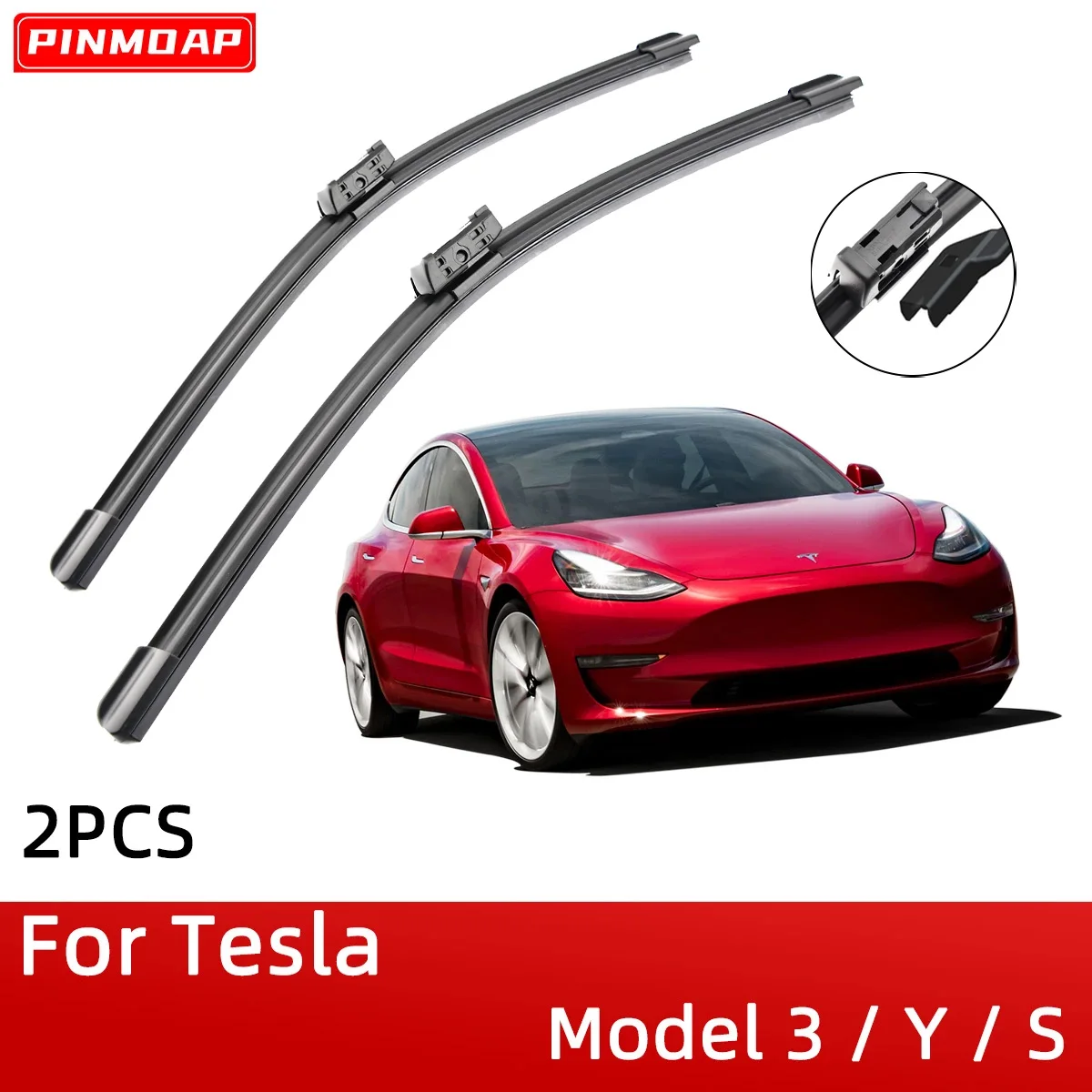 For Tesla Model 3 Y S Front Wiper Blades 26"+ 19" 28"+18" Brushes ...