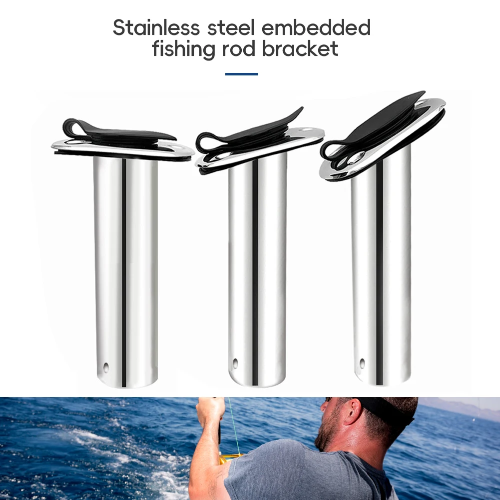 15-30-90-Degree-Stainless-Steel-Flush-Mount-Fishing-Rod-Holder-Boat-Rod ...