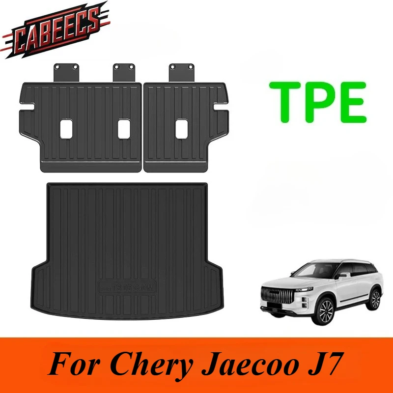 Car Trunk Mats For Chery JAECOO J7 2024 2025 2026 TPE Rear Boot Cargo ...