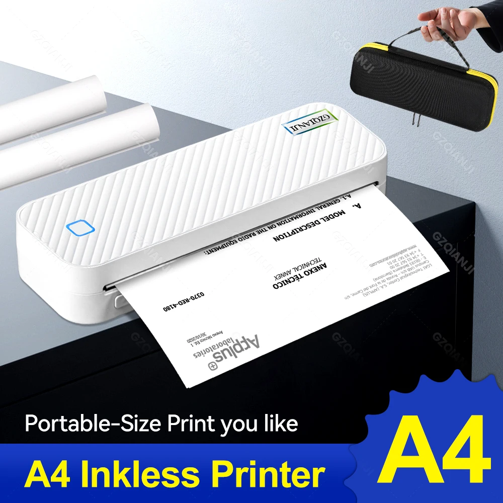 Mini-Thermal-Printer-Bluetooth-Portable-Wireless-A4-Maker-with-Paper ...