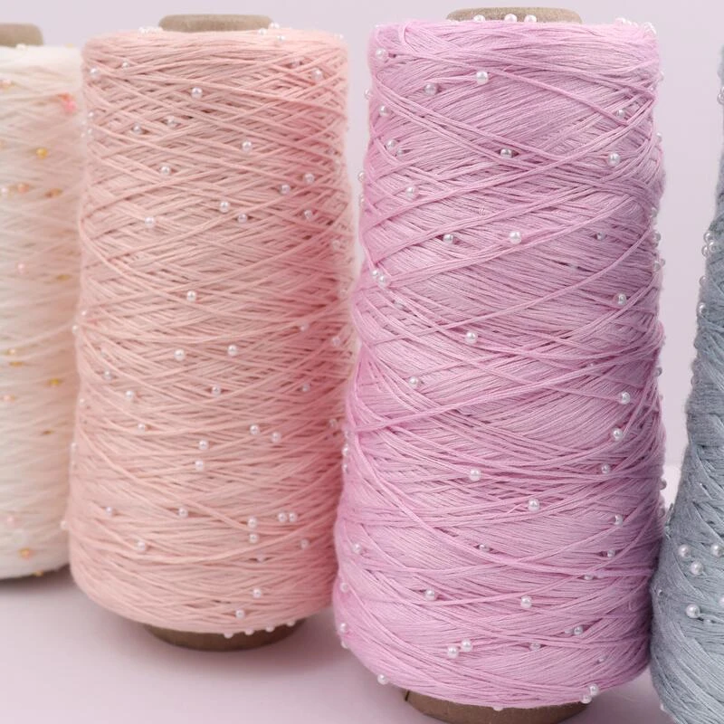 48 Colour пряжа 330-350g 1000M Summer Mercerized cotton yarn pearl bead ...
