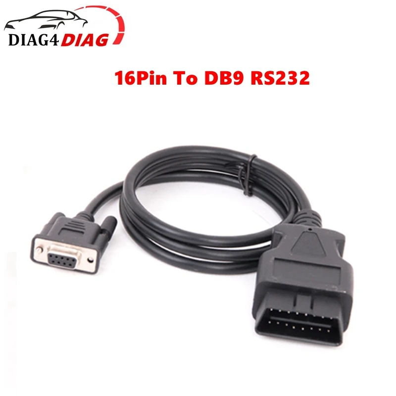 Obd 컨넥터 차량 연장 케이블 Obd2 16 핀 Db9 직렬 포트 어댑터 케이블 Rs232 직렬 포트 커넥터 Vag 16 핀 Db 9 핀 케이블 Obd 코드