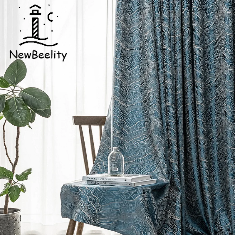 Rideaux-de-fen-tre-de-simulation-nordique-moderne-rideaux-Jacquard-de ...