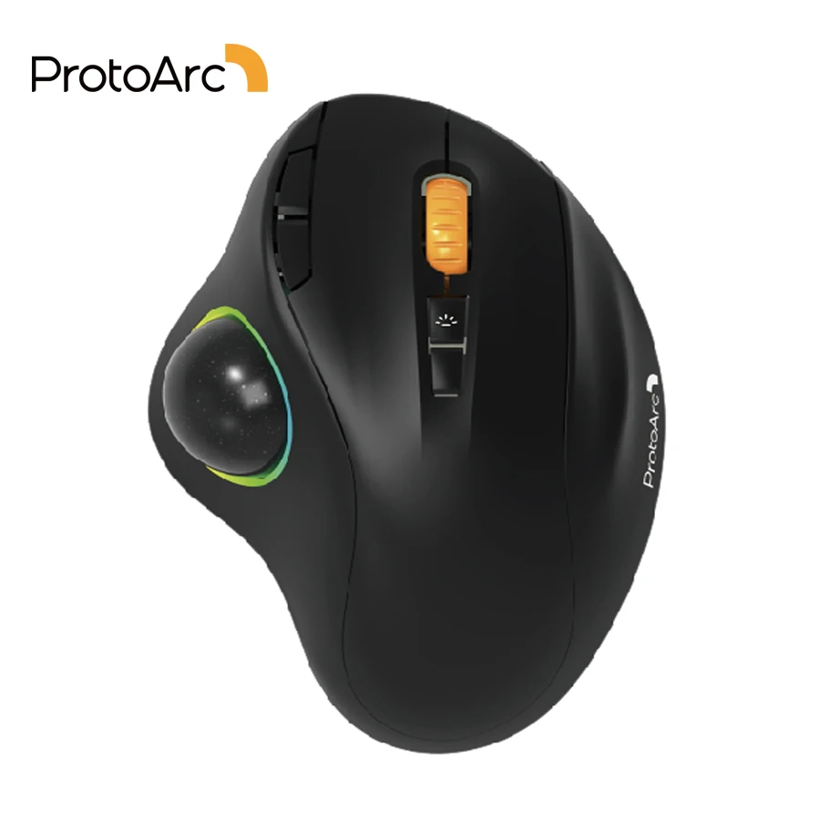 ProtoArc RGB Trackball Mouse Sem Fio para Computador Escritório Laptop ...