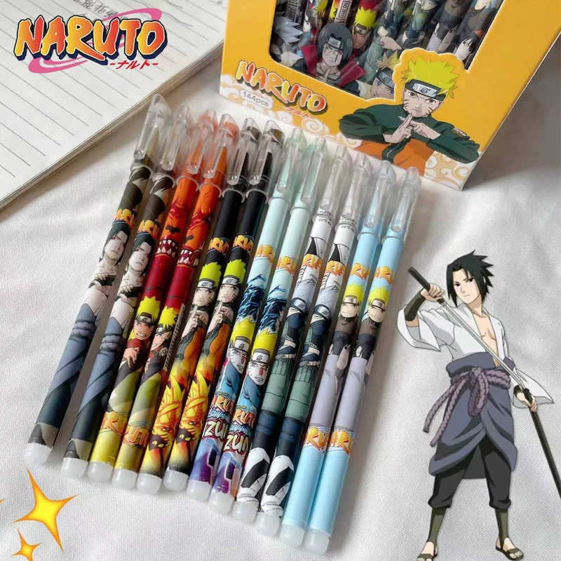 12pcs-Naruto-Gel-Pens-Set-Cartoon-Anime-0-5-Black-Erasable-Stationery ...