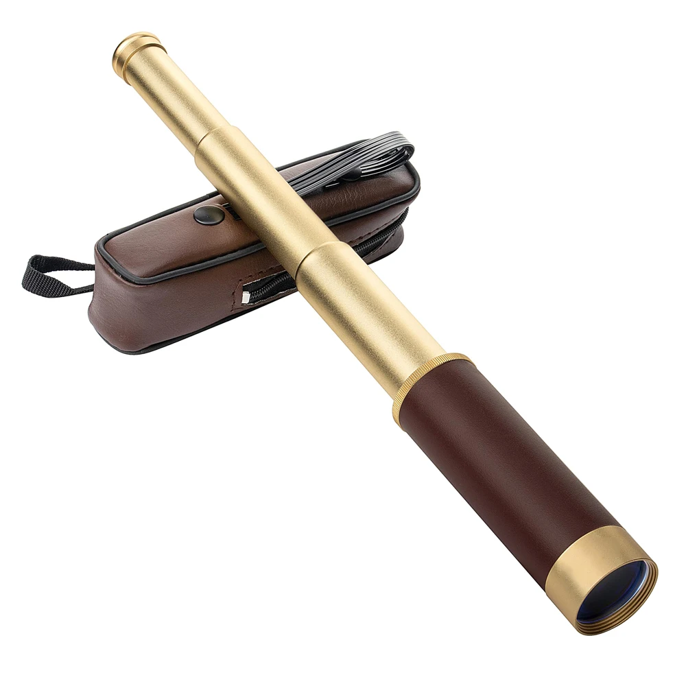 Monocular Handheld Binocular Telescopic Brass 25x30 Zoom Portable ...