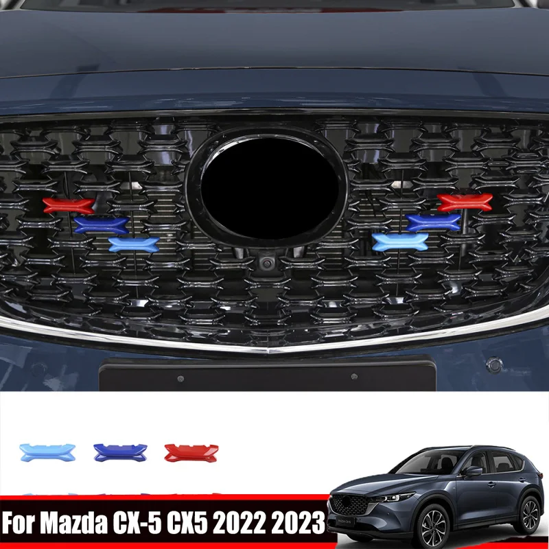 For Mazda CX-5 CX5 2022 2023 ABS Plastic Car Front mesh Middle grille ...