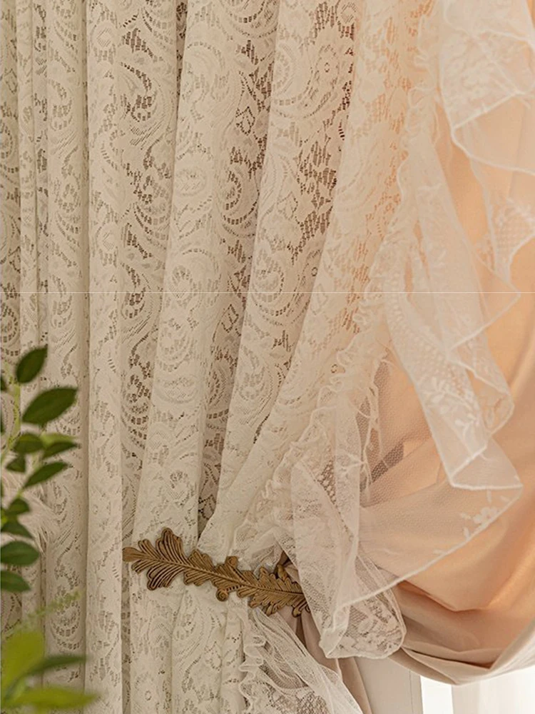 Cream Colored Lace Curtain