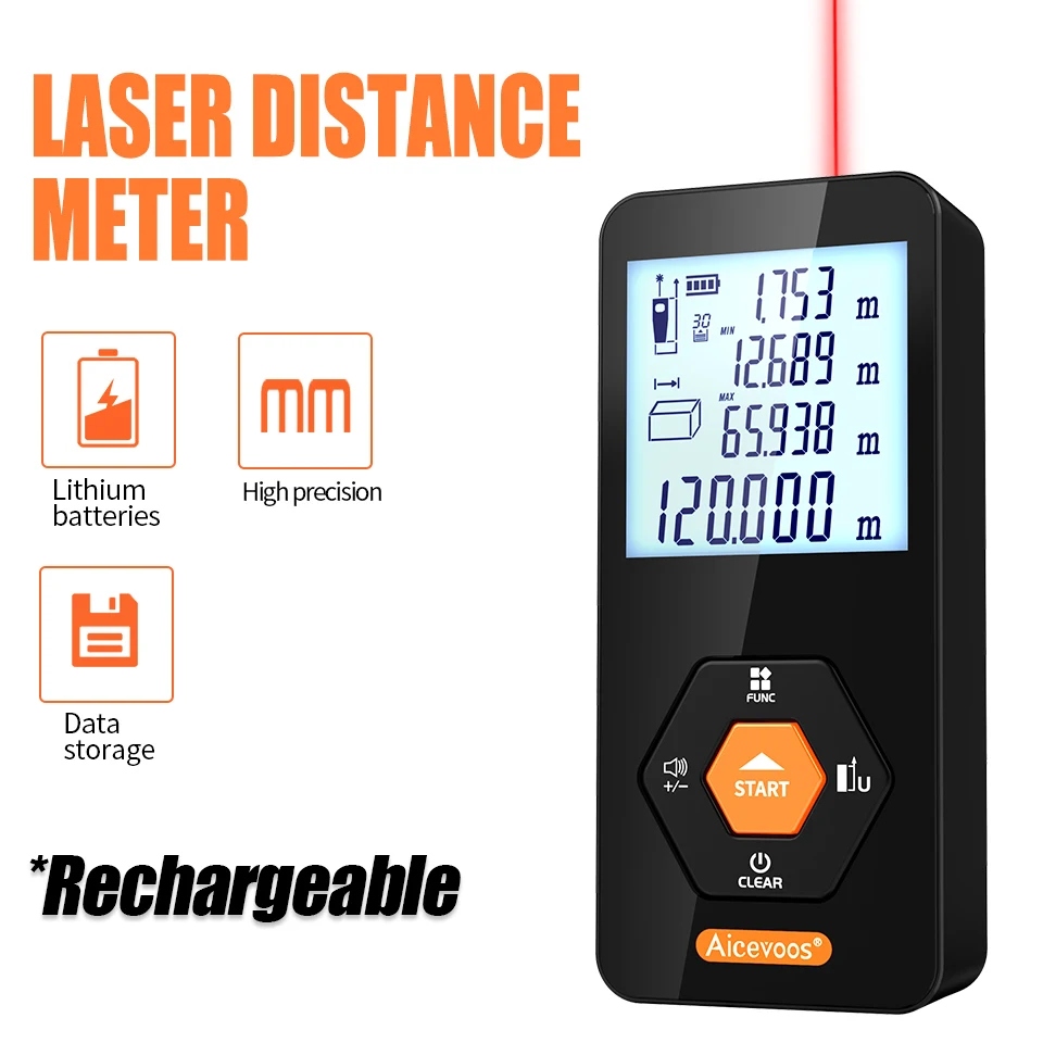 Aicevoos-Tel-metro-Digital-Laser-Fita-M-trica-Laser-Trena-Roleta-Range ...