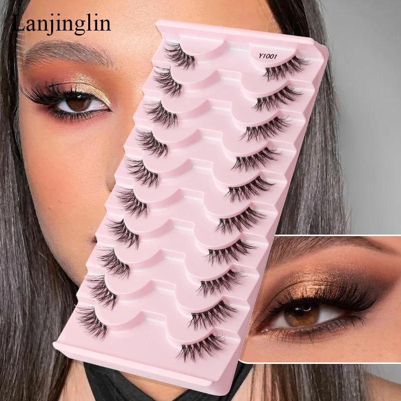 Half Eey Lashes 3/5/10 Pairs New Faux Mink Lashes Natural False ...