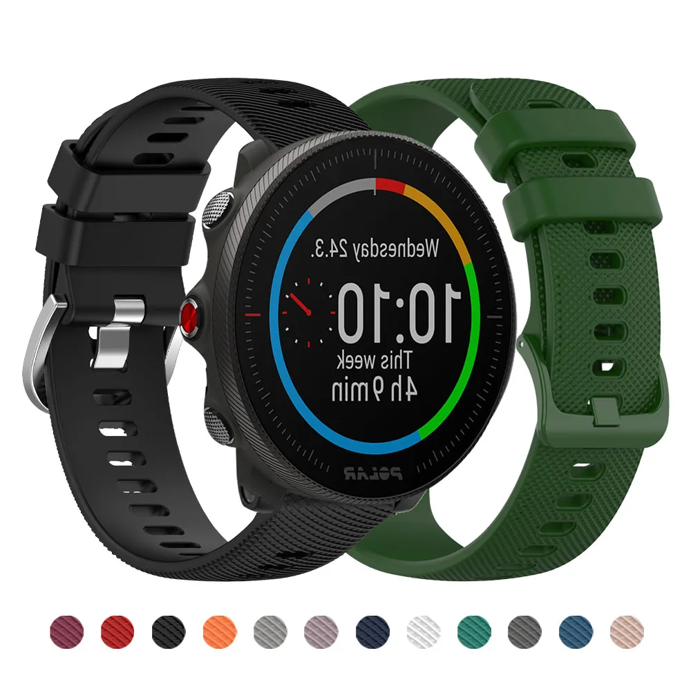 20mm 22mm Silicone Strap For POLAR IGNITE 3 2/Vantage M2/V2 SHIFT/V3 ...