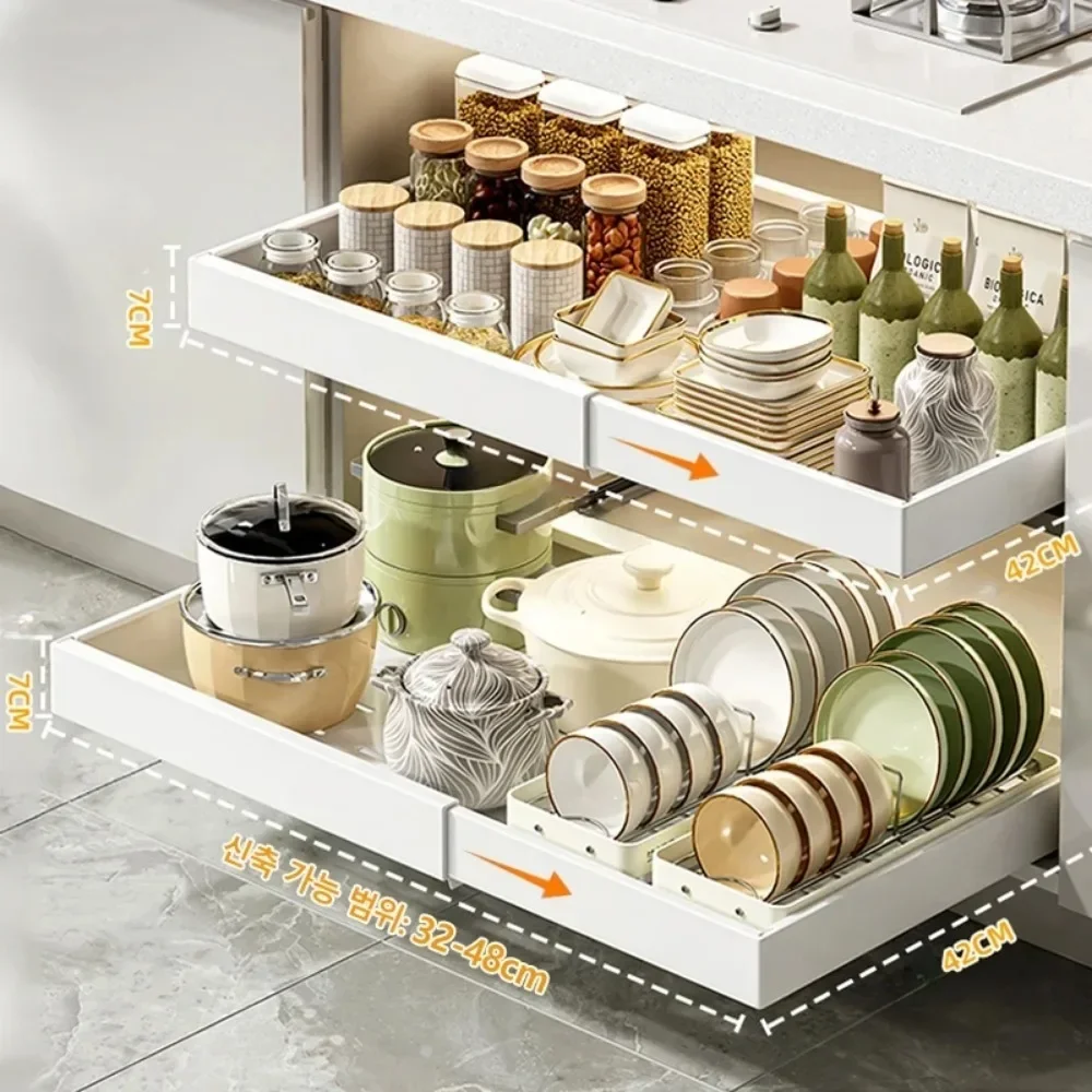 Scalable-Pull-out-Kitchen-Storage-Rack-with-Slide-Rails-Drawer-Type ...