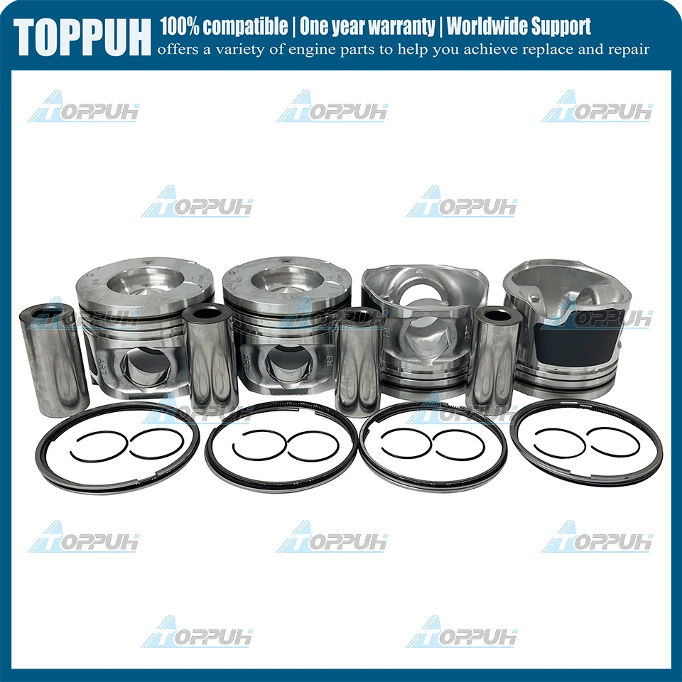 1KD-Piston-with-pin-Piston-Ring-1KD-FTV-For-Toyota-Engine-4set-Piston ...