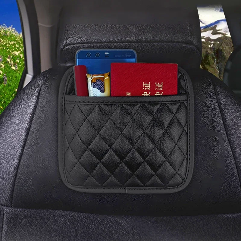 PU-Leather-Car-Storage-Pocket-Seat-Back-Door-Center-Console-Organizer ...