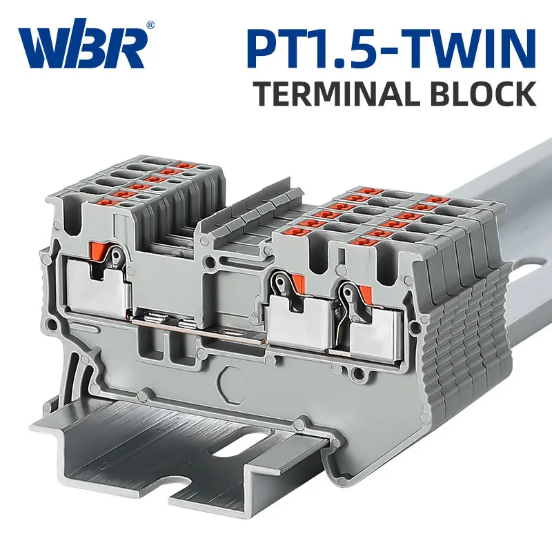 10Pcs-PT1-5-TWIN-spring-terminal-one-in-two-out-PT1-5-TWIN-wiring ...