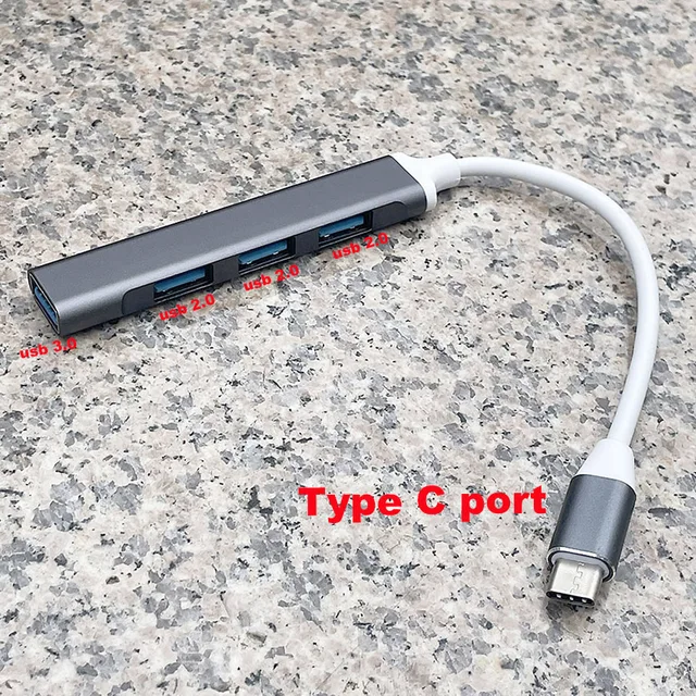 Mini USB Hub Extensions, 4 Port USB 3.0 Hub, 2.0 Hub, USB Adapter ...