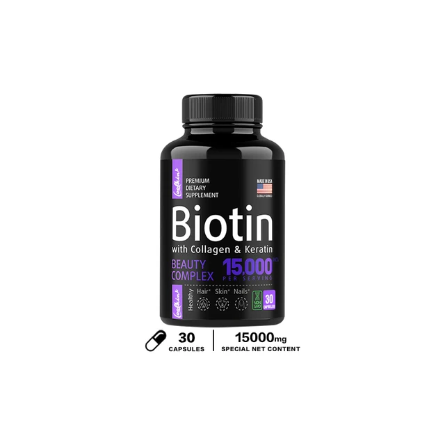 Keratin Supplement with Collagen, Biotin - Hair Skin and Nails Vitamins ...