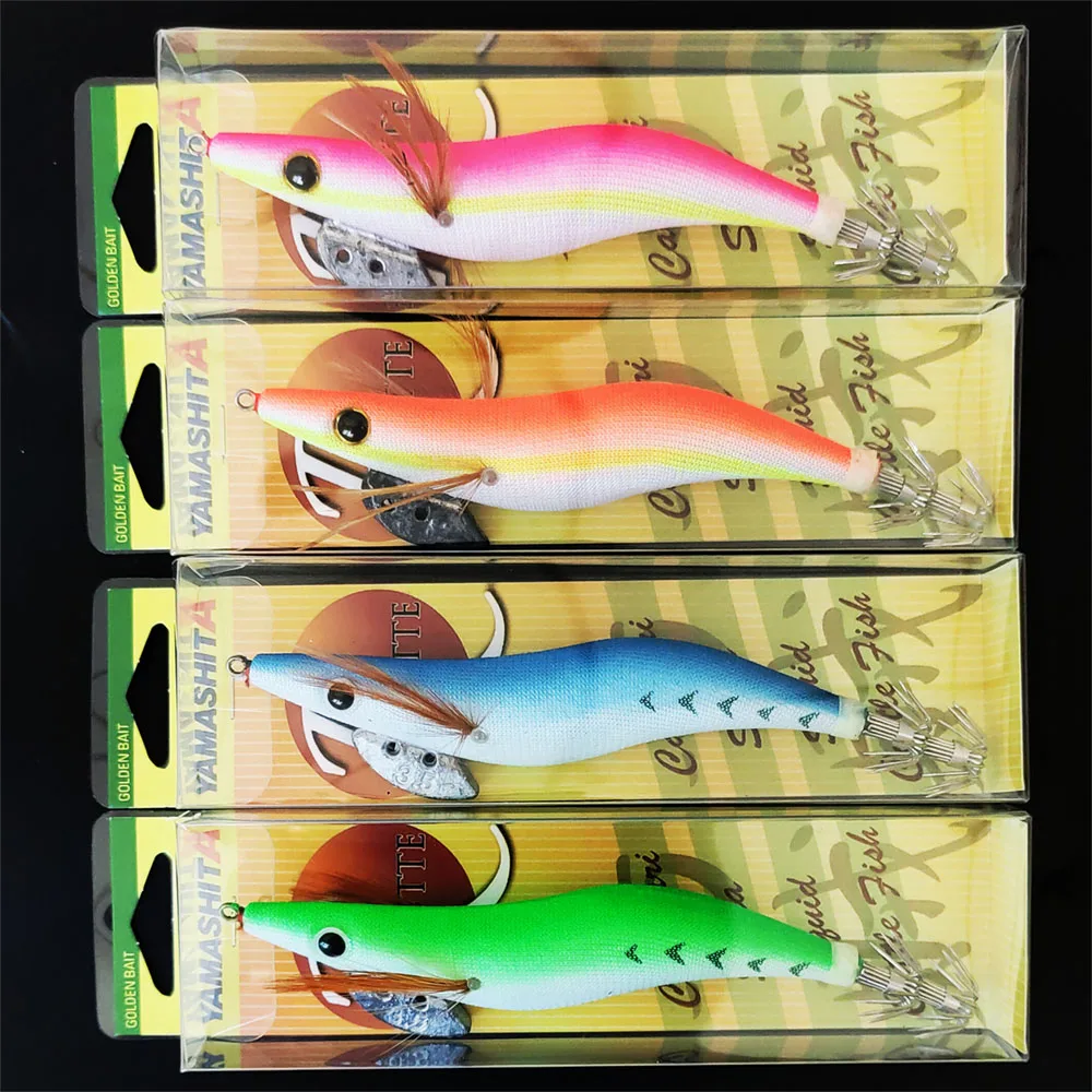 4X 3.5 YAMASHITA SQUID JIGS Rattle Squid JIgs Squid Egi Shrimp jig