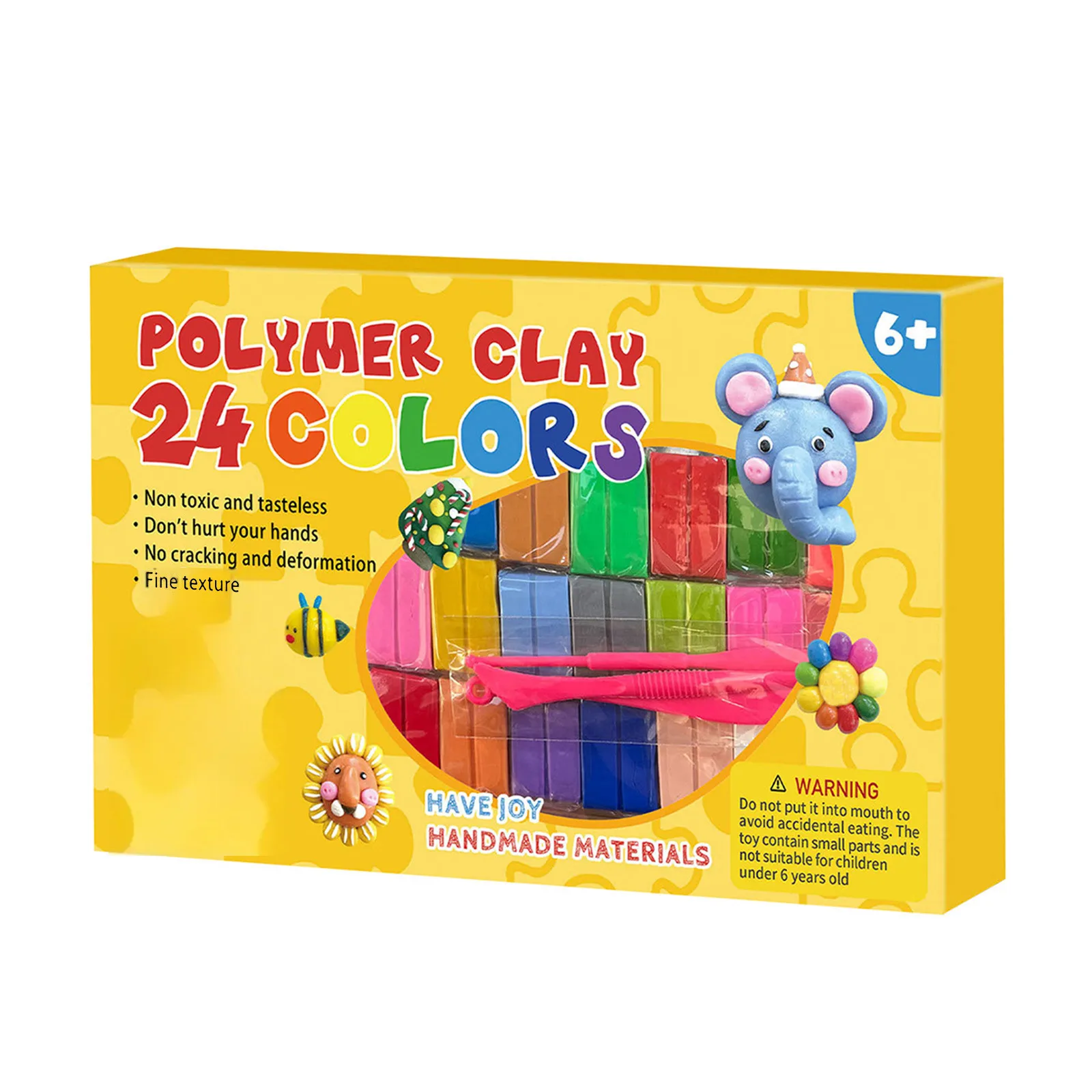 Colors Polymer Clay Blocks With Tools Kit Molding Craft Non Baking ...
