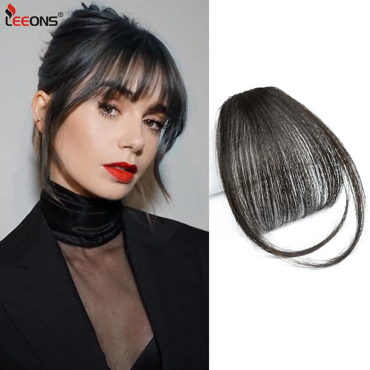 Fake Hair Bangs Natural Air Bangs Wig Clip-In Extensions Synthetic Air ...