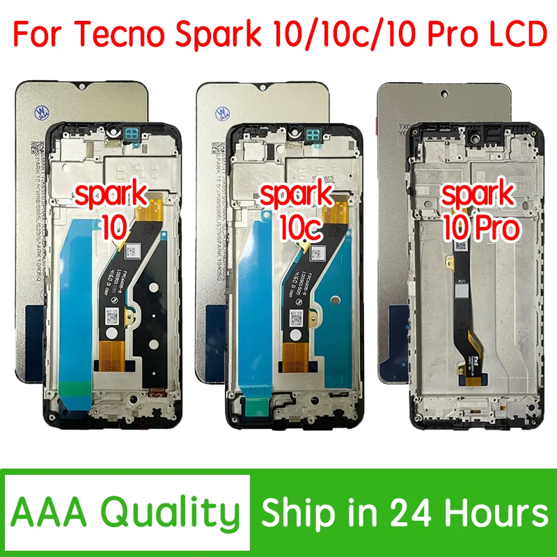 100% Tested For Tecno Spark 10 Pro KI7 LCD Display Spark 10C KI5km LCD ...