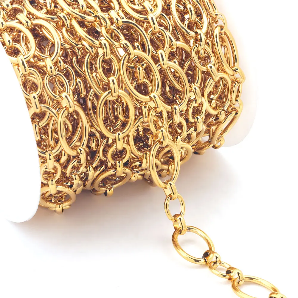 1M-Large-Stainless-Steel-Chain-Oval-Cable-Gold-plate-Chains-For ...