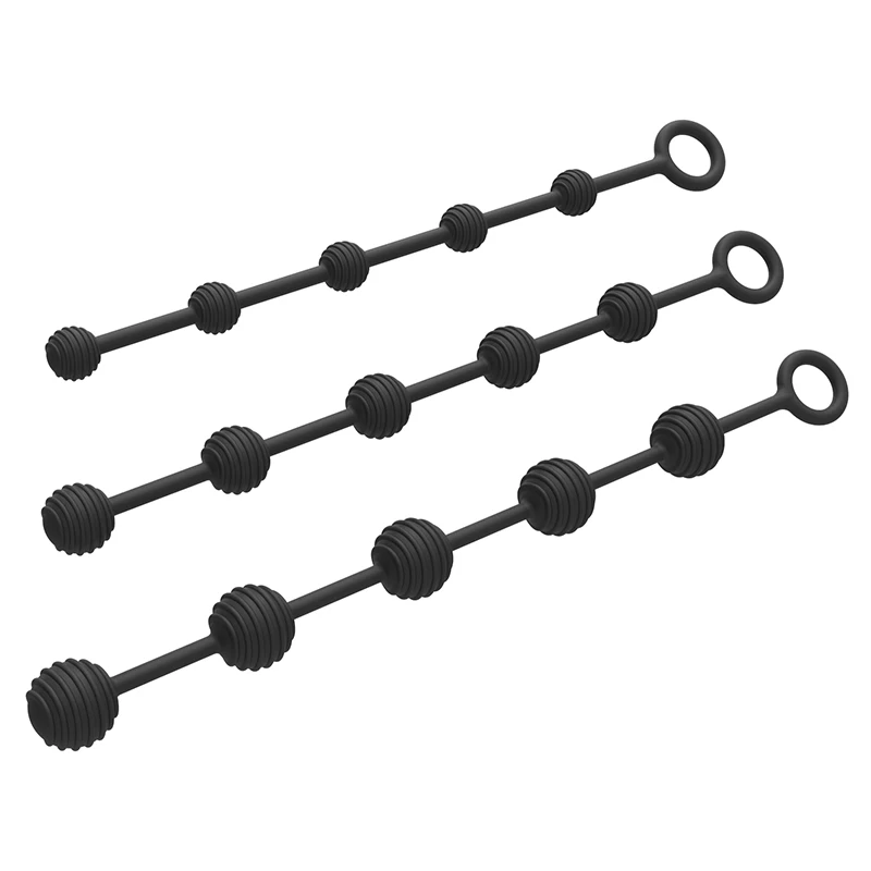 Силиконовая Анальная пробка с анальной бусиной, искусственный задний ...