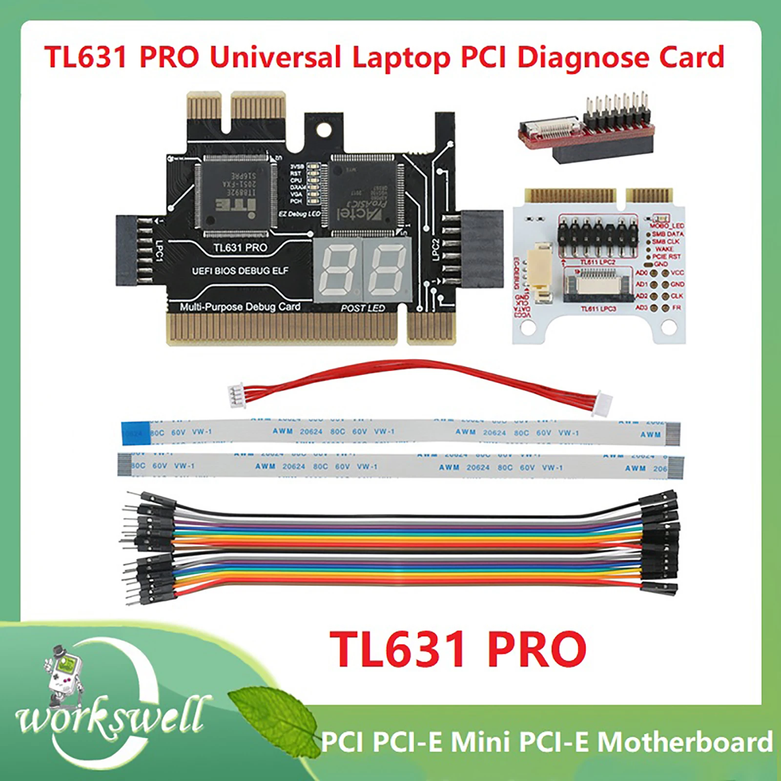 Full-Set-TL631-PRO-Universal-Laptop-Diagnose-Card-Desktop-PC-PCI-E-Mini-LPC-Motherboard ...