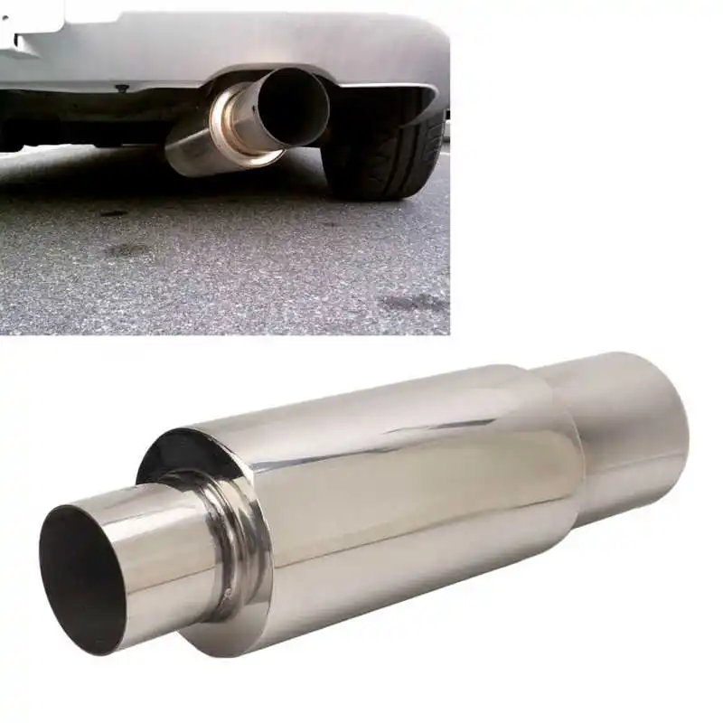 Stainless-Steel-Exhaust-Muffler-Resonator-2-5in-Inlet-3-5in-Outlet-Tail ...