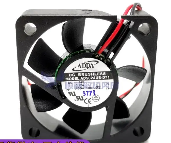 ADDA AD5024UB-D71 DC 24V 0.12A 50x50x15mm 2-Wire Server Cooling Fan ...