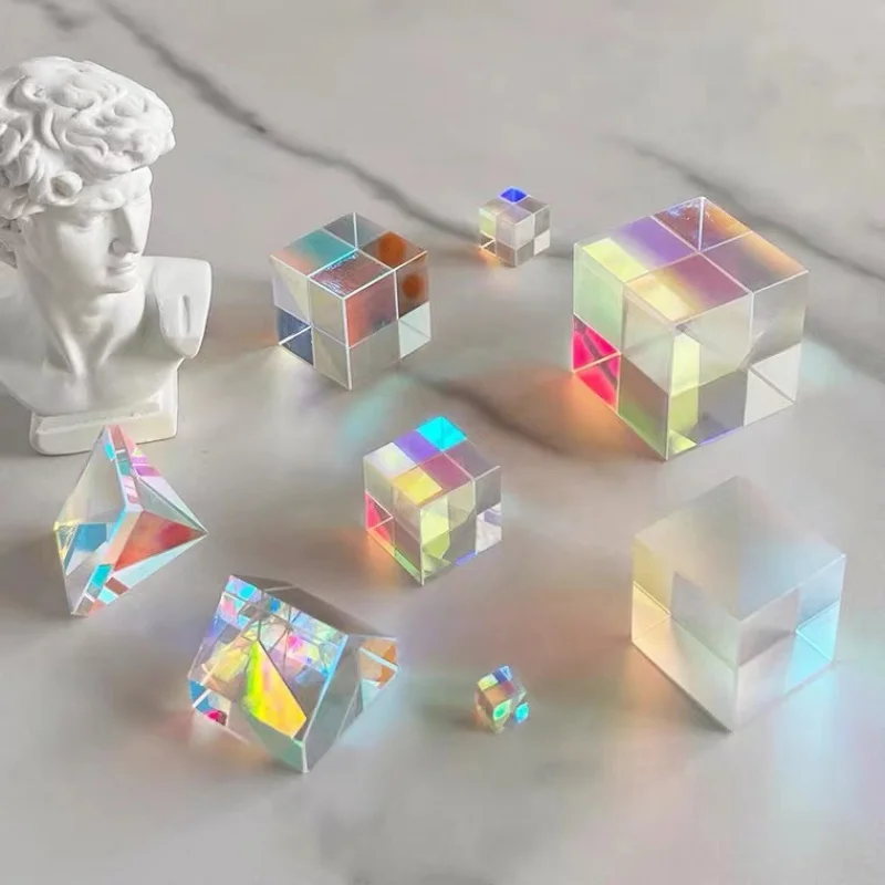 Optical-X-Cube-Prism-Dispersion-Bright-Light-Combine-Cube-Prism-Stained ...