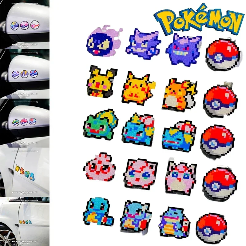 Pokemon-Pikachu-Anime-Car-Pixel-Stickers-Kawaii-Elf-Ball-Personality ...