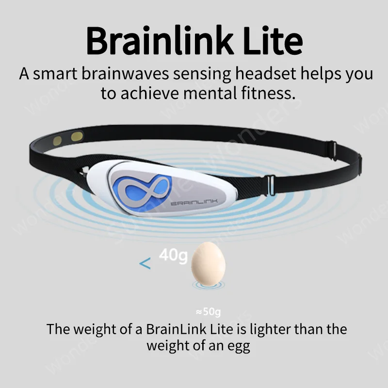 Brainlink Lite Headset Ultra Light EEG PU Headband Mind Control Device ...