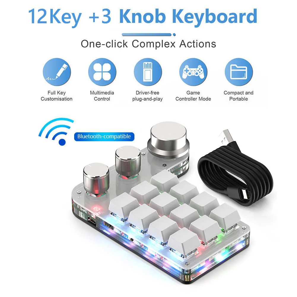 USB-Custom-Keyboard-Programmable-Macro-DIY-Mechanical-Hotswap-Keypad ...