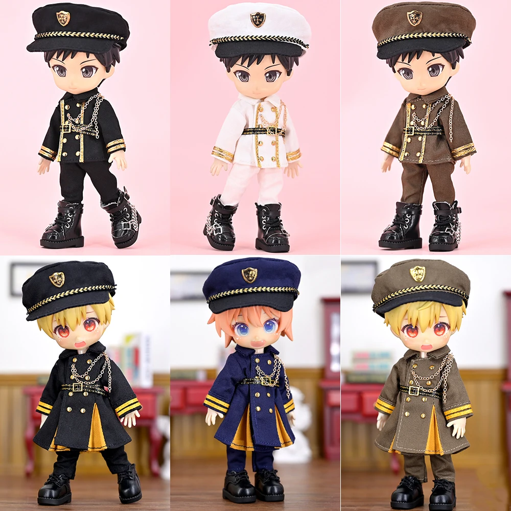 Ob11-Doll-Clothes-General-Uniform-With-Badge-Hat-Navy-Doll-Uniform ...