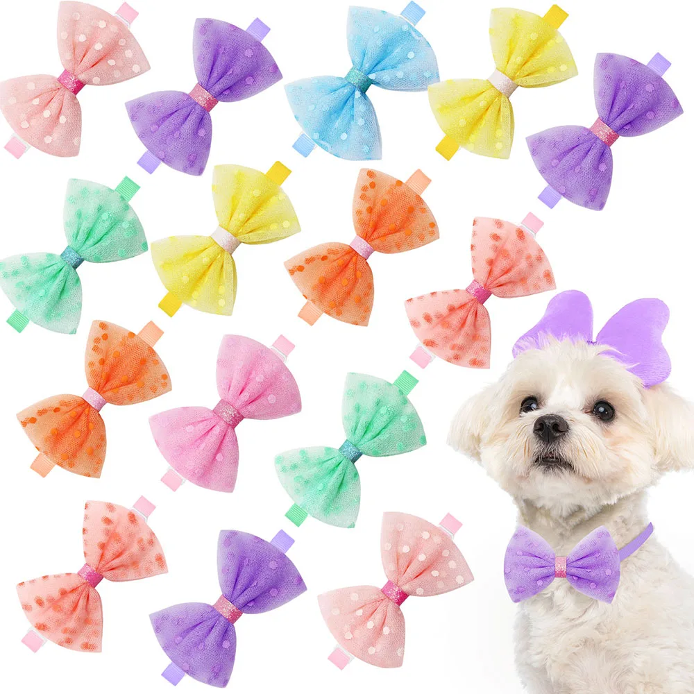 Solid-Lace-Bowties-for-Pets-Dogs-Cats-Adjustable-Pet-Dog-Collar-Bows ...