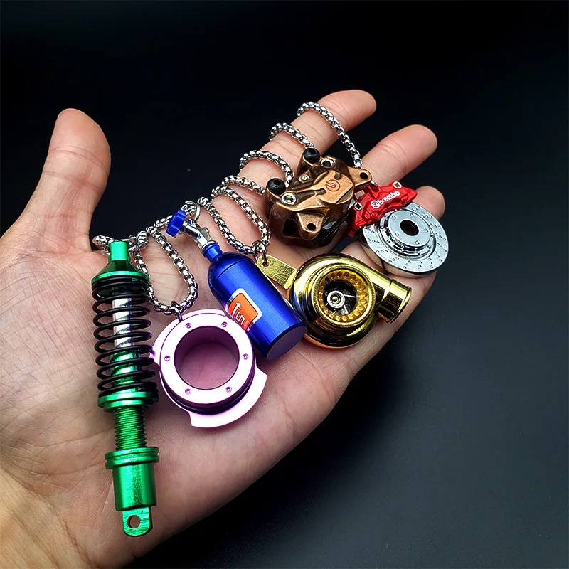 Creative Car Turbo Brake Disc Keychain Manual Transmission Lever Caliper Metal Keyring for Women ...