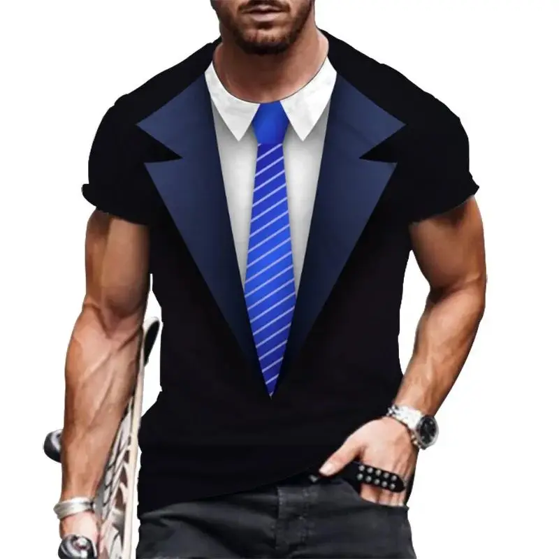 Summer-new-men-s-short-sleeve-T-shirt-Fake-suit-Streetwear-3D-vest ...