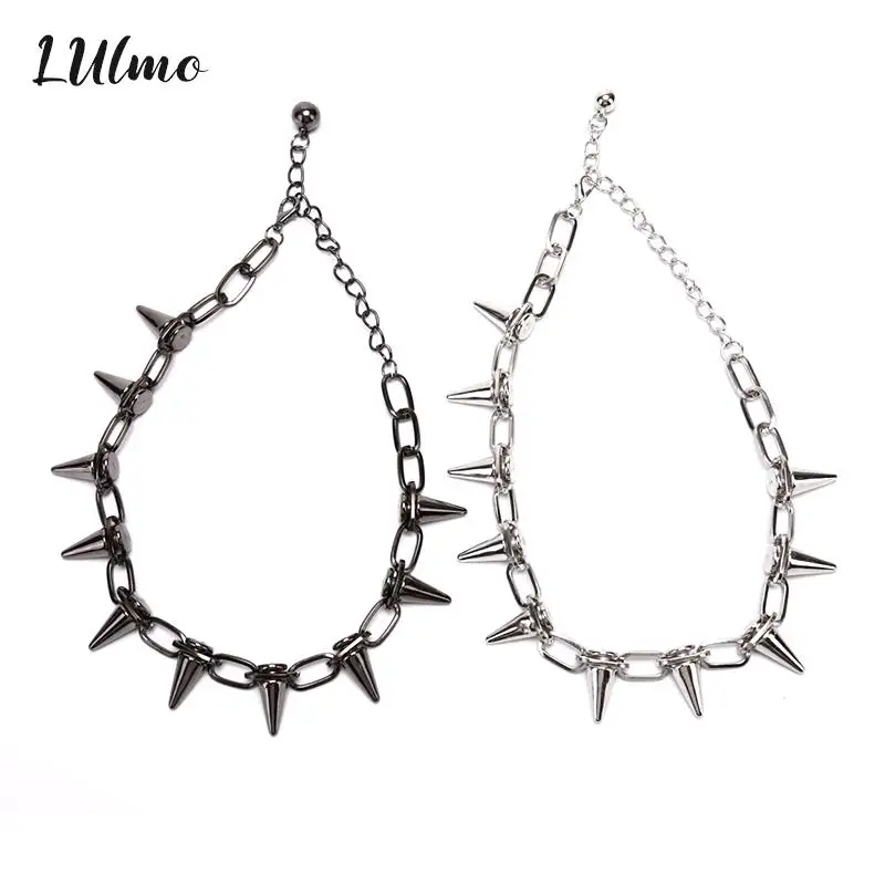 New Rivets Chokers Punk Goth Handmade CCB Material Choker Necklace ...