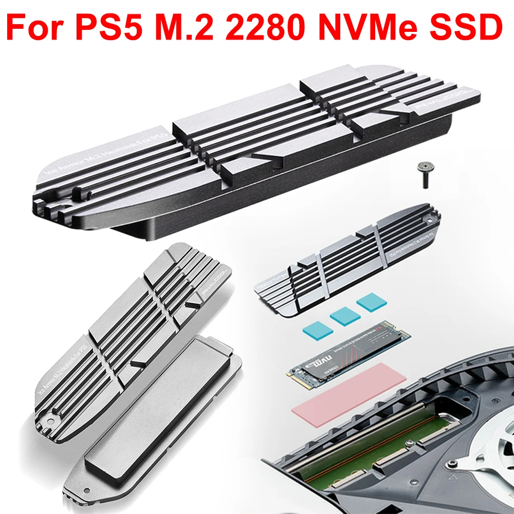 NVMe-Solid-State-Drive-Radiator-with-Thermal-Pads-for-PS5-M-2-2280-SSD ...