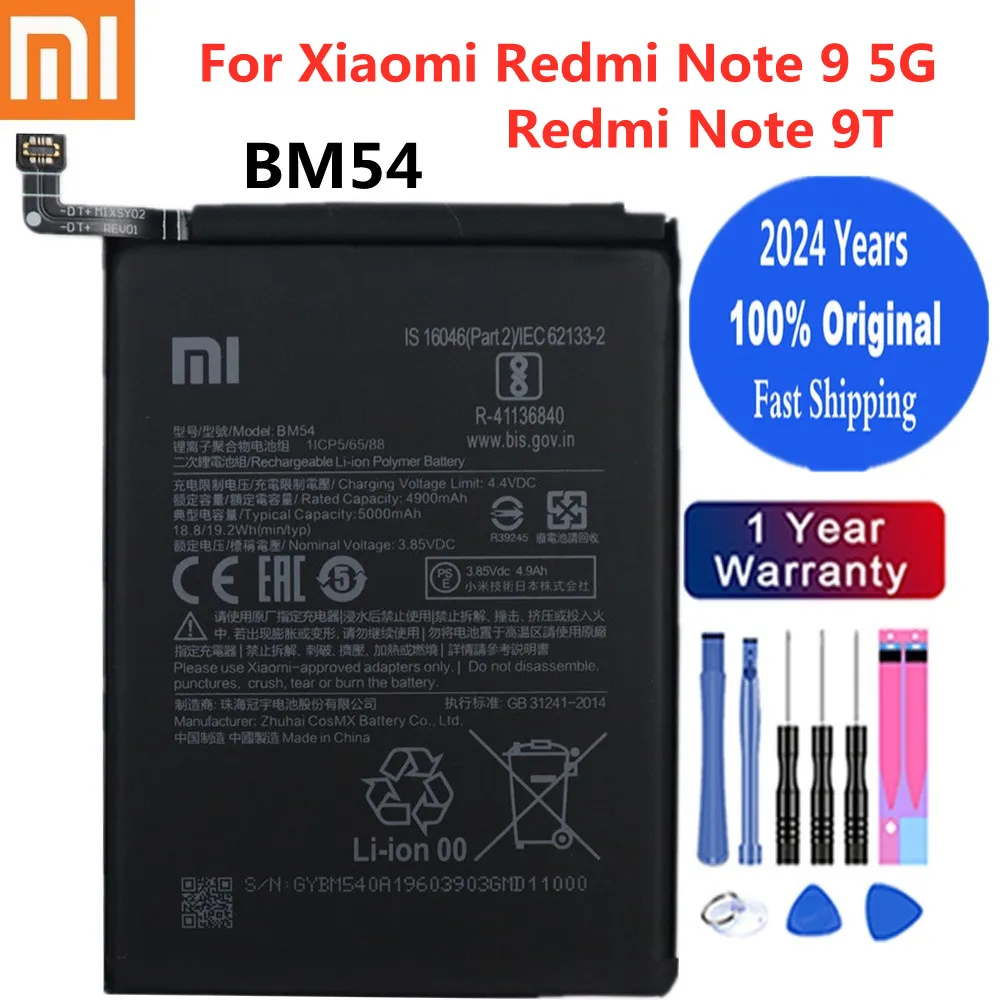 Bater-a-BM54-Original-para-Xiaomi-redmi-note-9-5G-Note-9T-MTK-800U-2024 ...