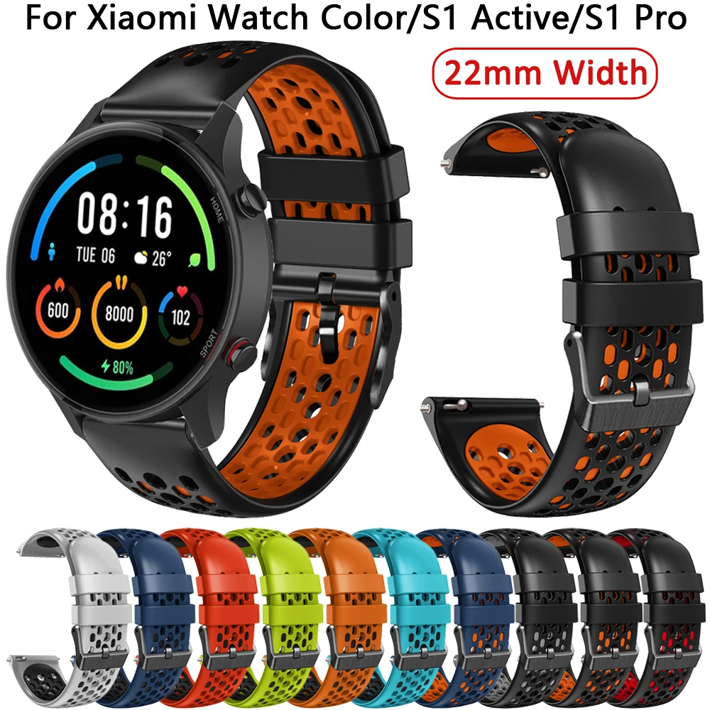 22mm-Silicone-Bracelet-Strap-For-Xiaomi-MI-Watch-Color-SmartWatch-Band ...