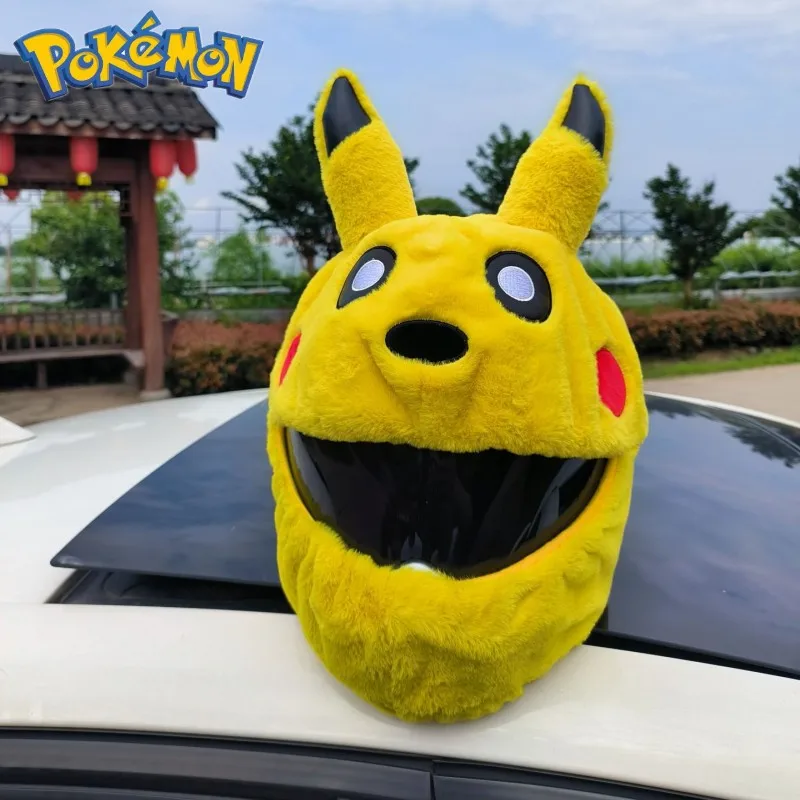 Pokemon-Pikachu-Anime-Stitch-Helmet-Cover-Suitable-For-Motorbike-Full ...