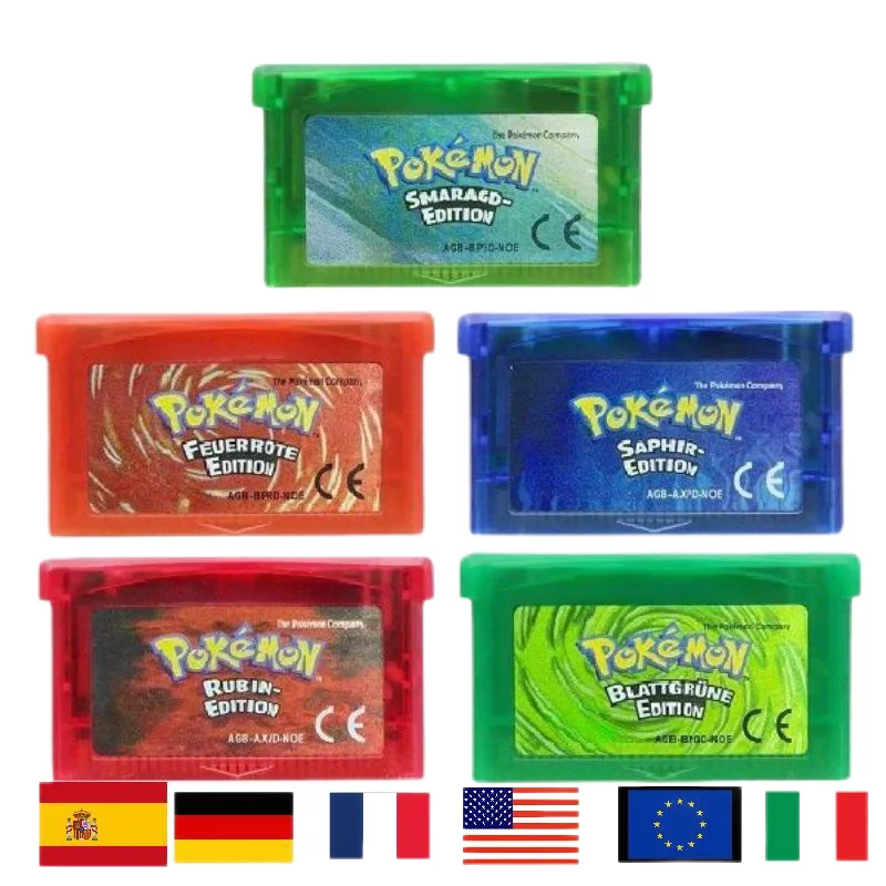 Video-game-cartridge-for-GBA-NDS-32-bit-console-card-Pok-mon-Emerald ...