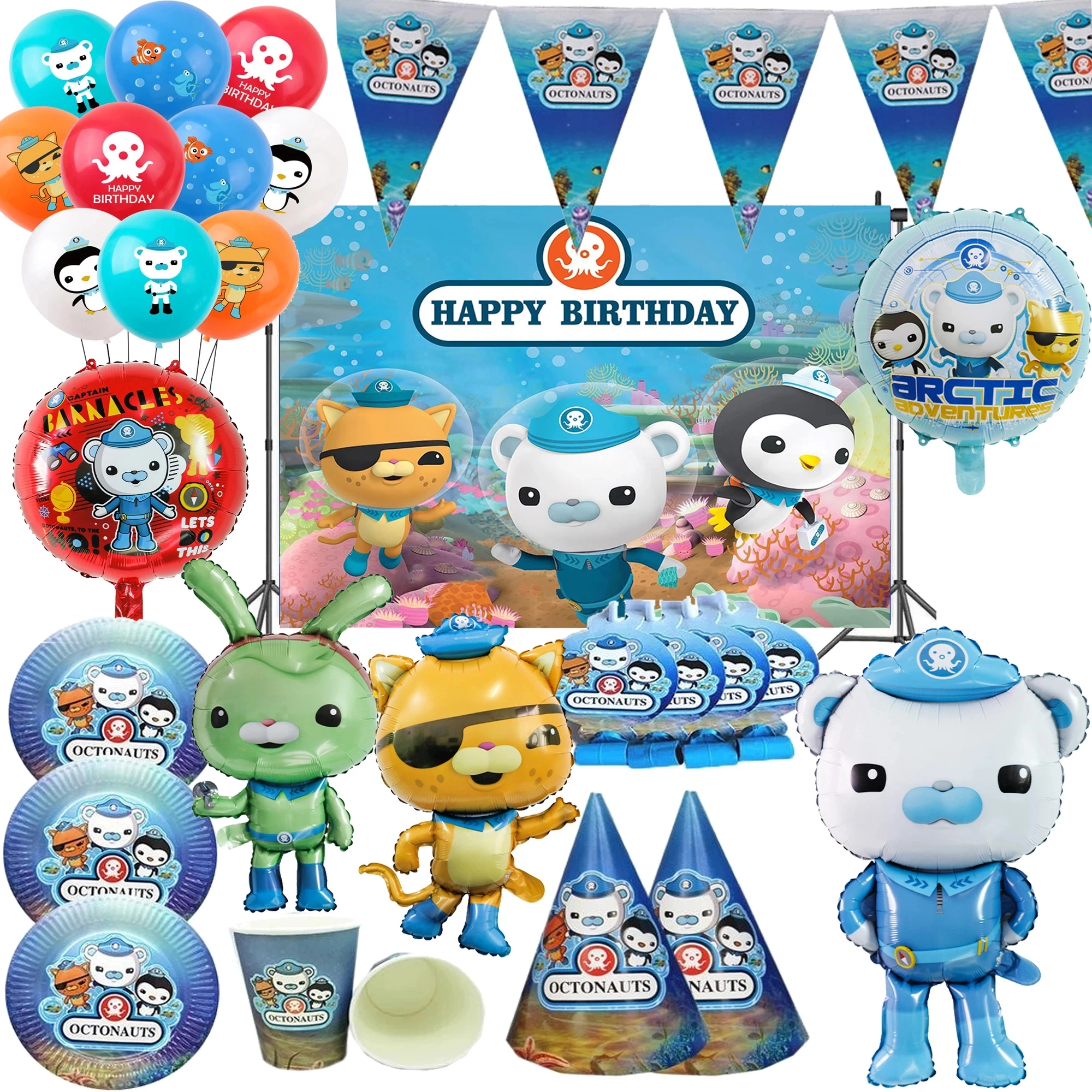 Octonauts Theme Party Decorations Disposable Paper Plate Ocean Captain ...