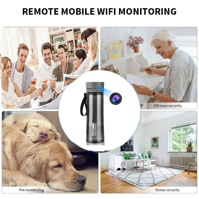 Mini Camera Full HD 750ml Water Botter Wifi Remote Monitoring Video ...