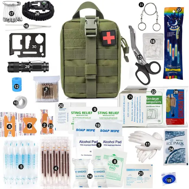 Survival Rescue First Aid Bag Trauma Kit Medical Pouch Emergency Gear ...