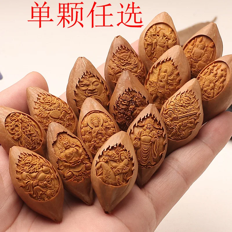 Olive Kernel Hand-carved Single Seed Group Immortals Ten Thousand ...