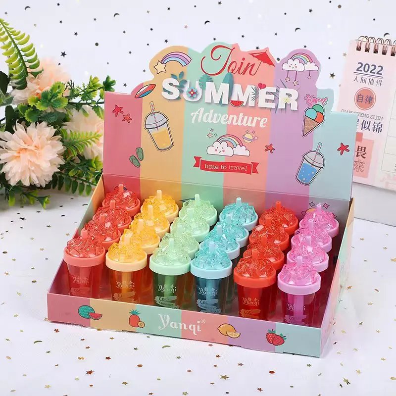 24Pcs-Cute-Colorful-Summer-Lip-Oil-Drink-Bottle-Shape-Color-Chaning ...